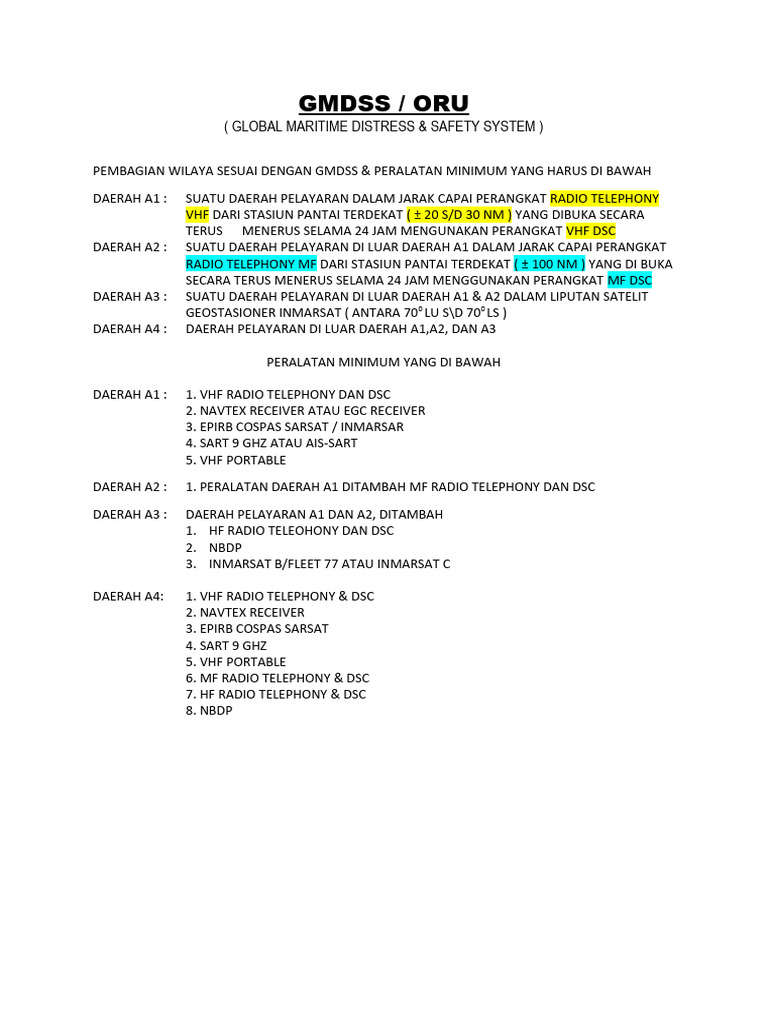 GMDSS | PDF | Teknologi & Rekayasa