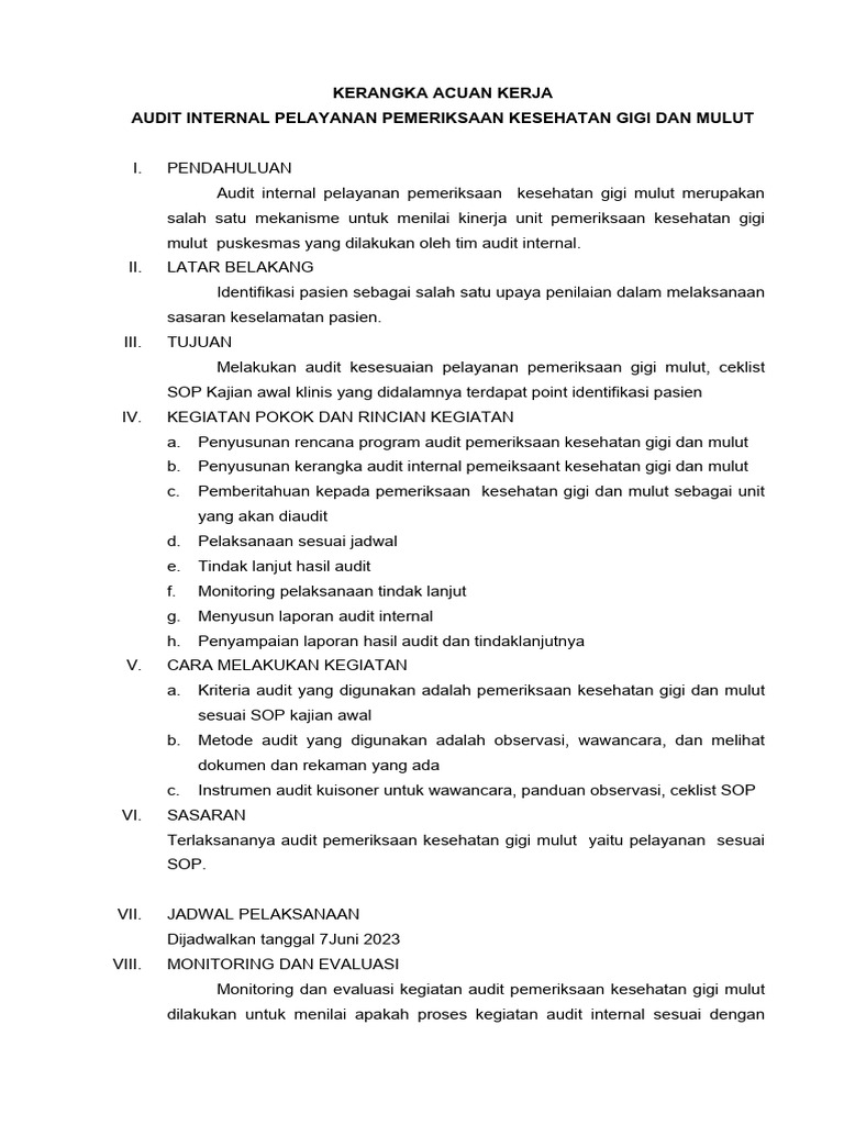 Kak Kesehatan Gigi Dan Mulut Draft | PDF