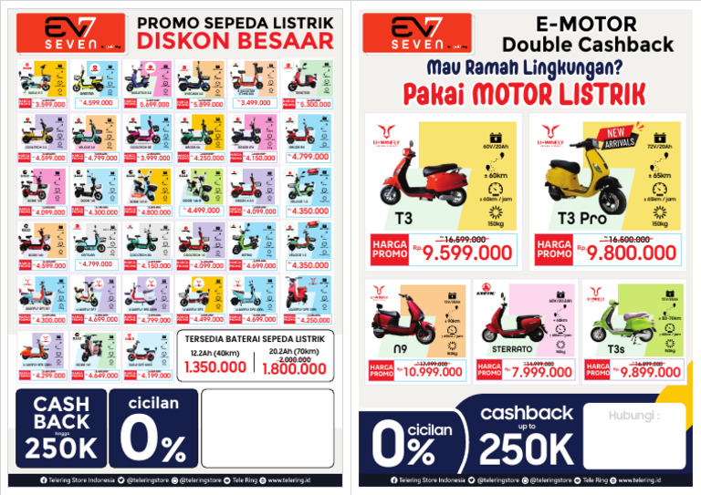 Flayer Sepeda Dan Motor Listrik 3 Mei 2023 Ev7 | PDF