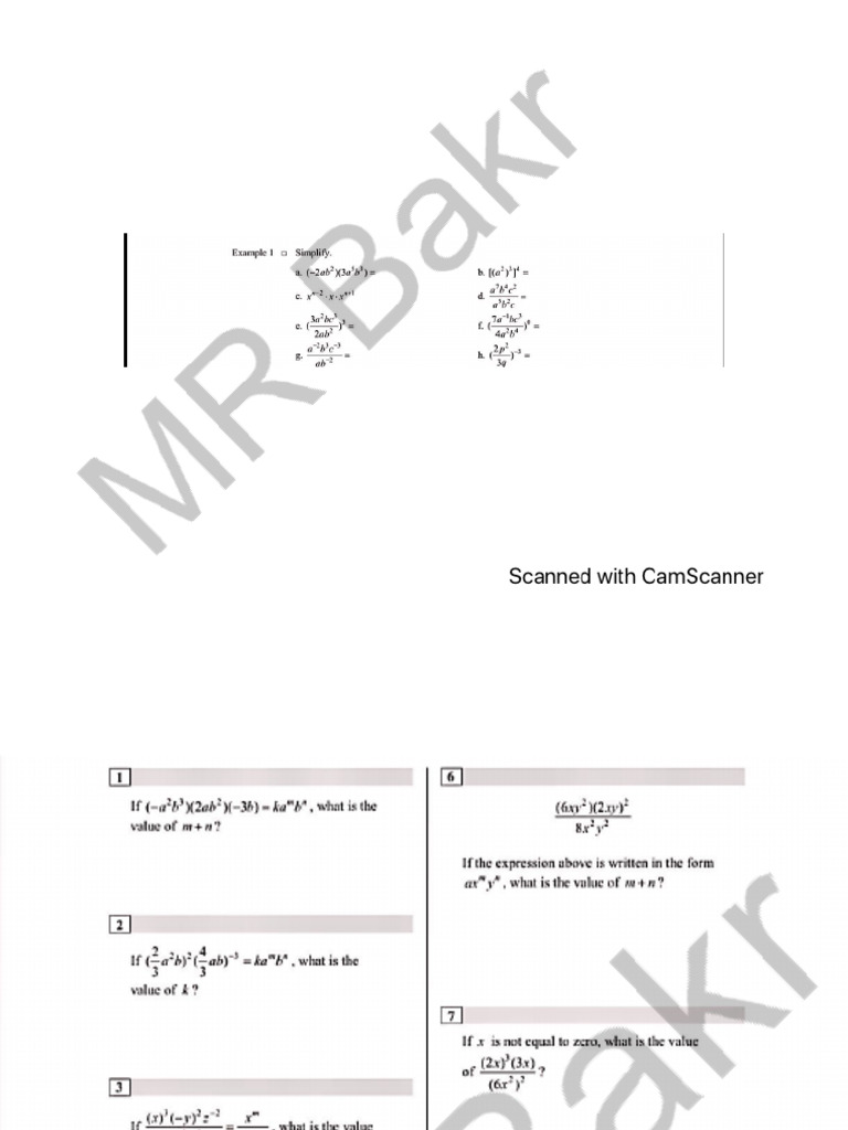 Exponent (Extra Examples) | PDF Exponent (Extra Examples) | PDF