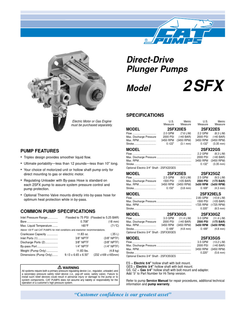 Cat 2sfx35gs | PDF | Pump | Valve