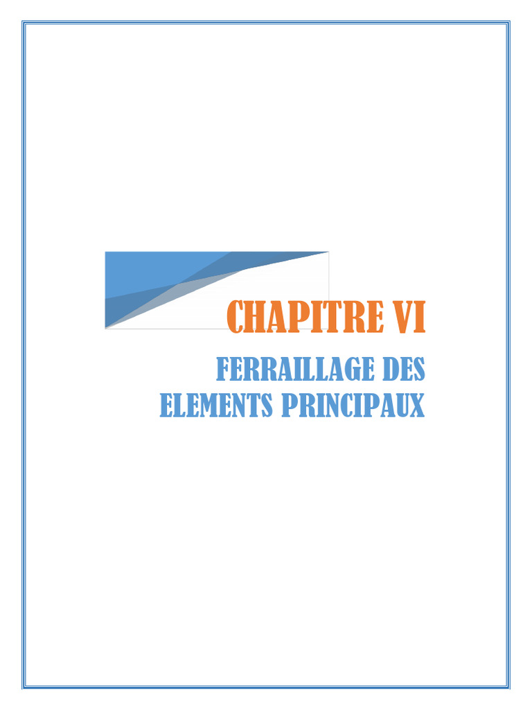 Ferraillage des éléments principaux | PDF | Béton armé | Matériaux de ...