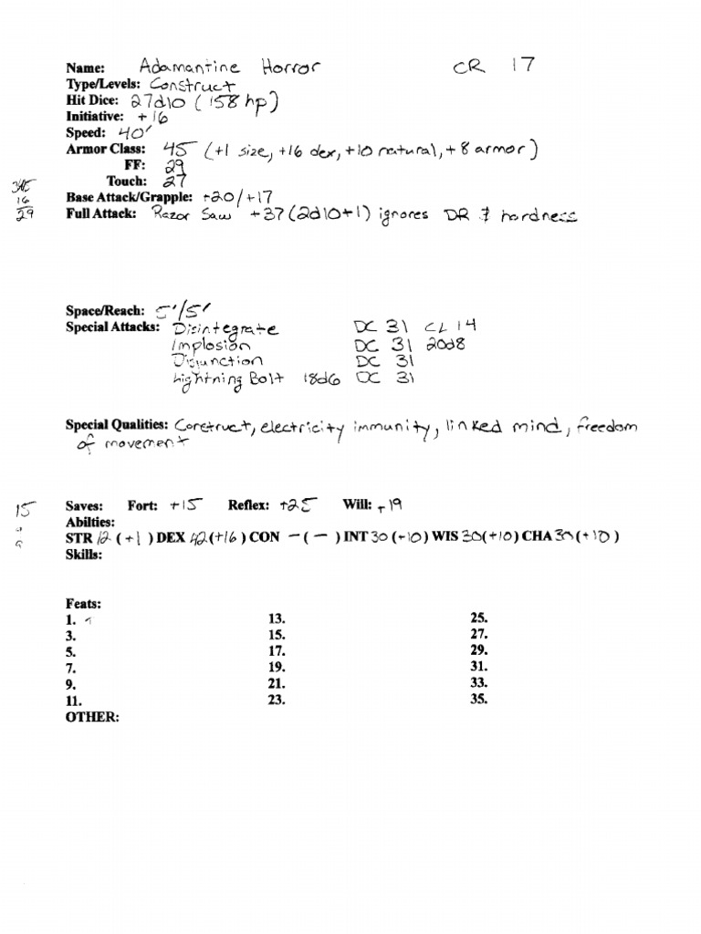 Adamantine Horror (CR17) | PDF