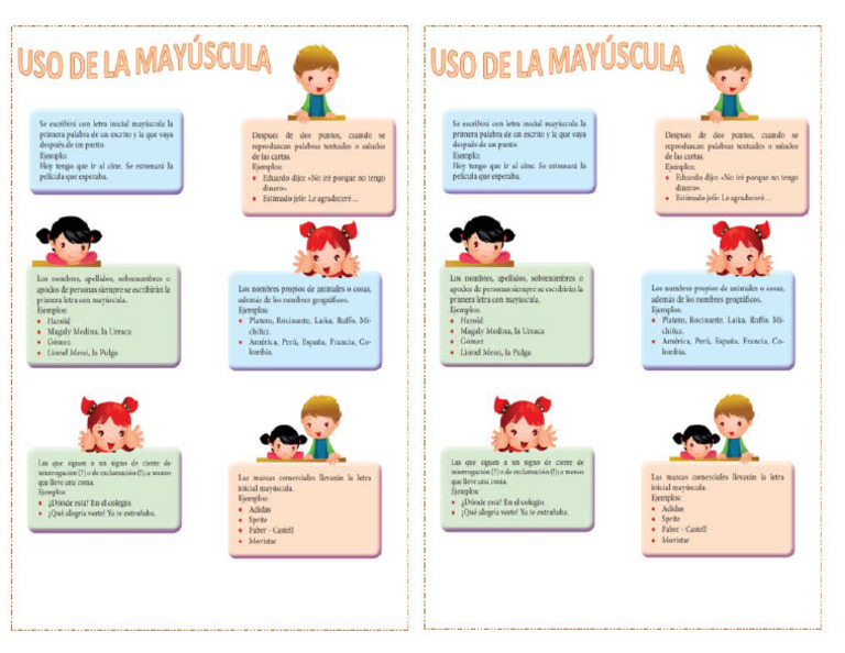 Uso de La Mayuscula 3ro 2022 | PDF