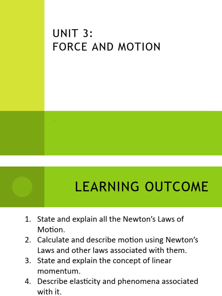 UNIT 3 - Physics | PDF | Force | Momentum