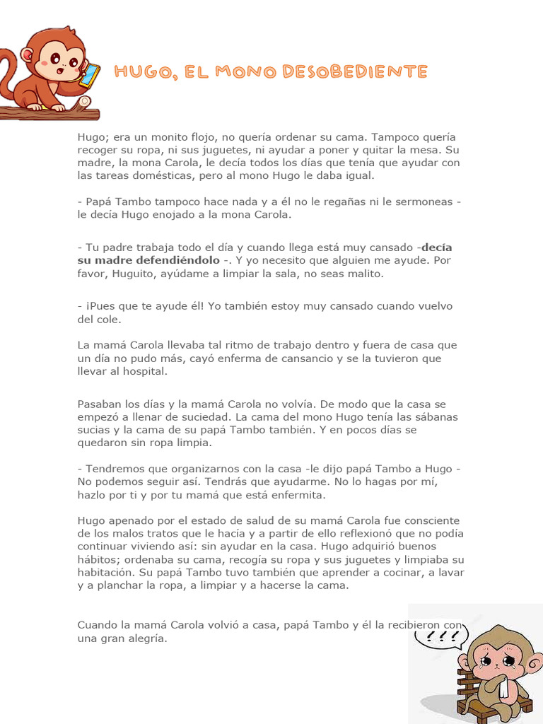 El MONO HUGO | PDF | Salud y bienestar
