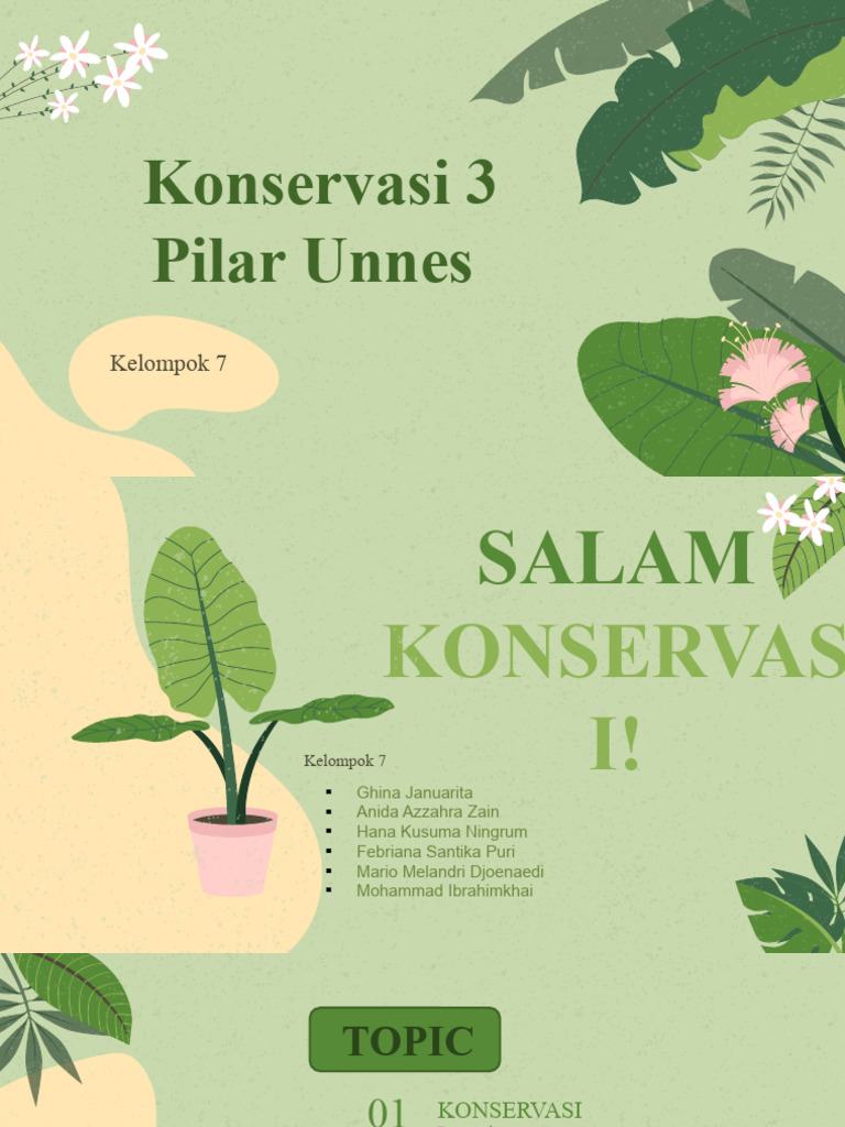 PPT Kel 7 (Konservasi 3 Pilar Unnes) | PDF | Ilmu Sosial
