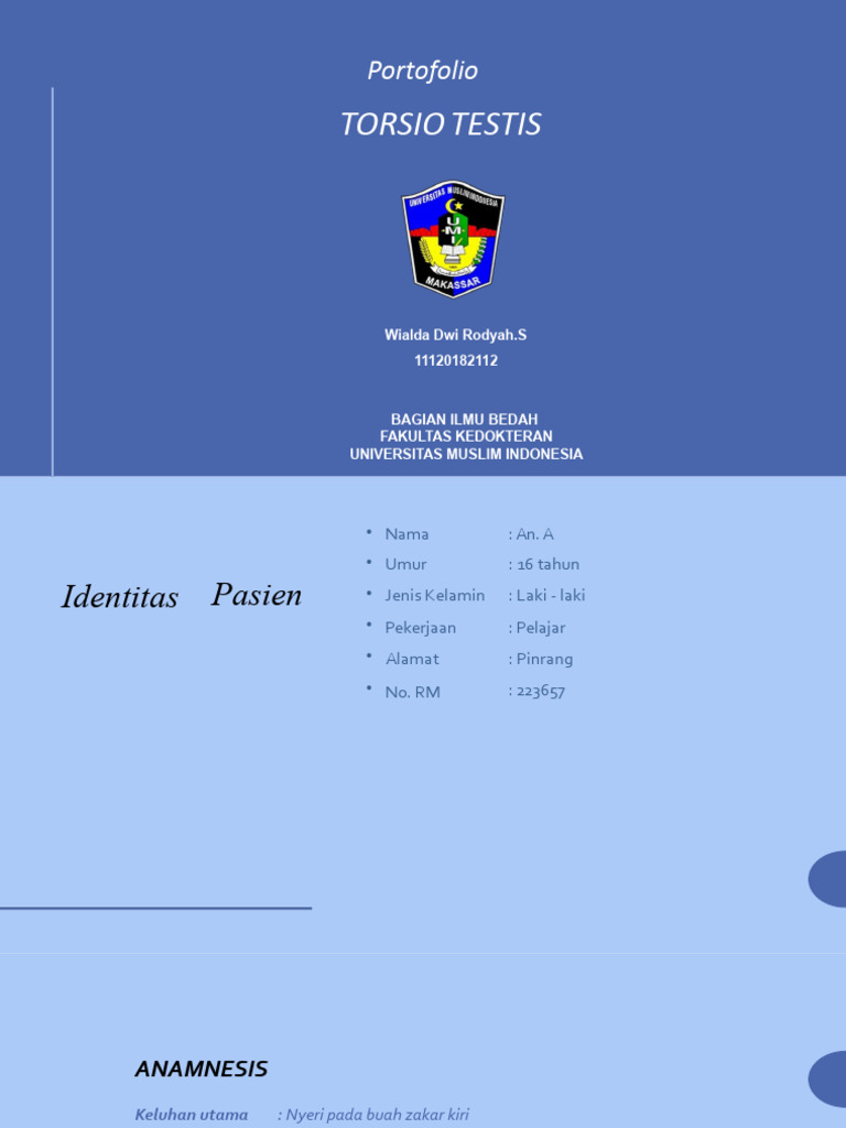 2.portofolio Torsio Testis | PDF | Sains & Matematika