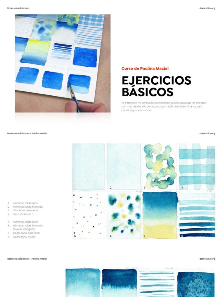 Ejercicios Basicos - ES - Acuarela | PDF