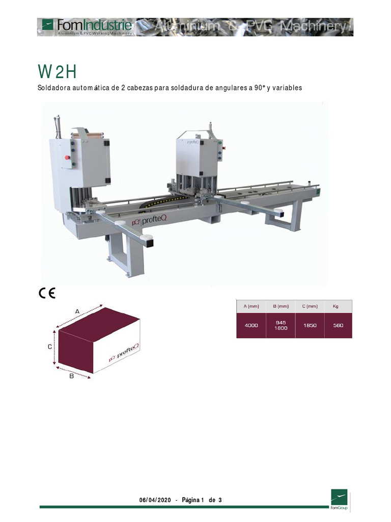 Soldadora automática de 2 cabezas W2H | PDF