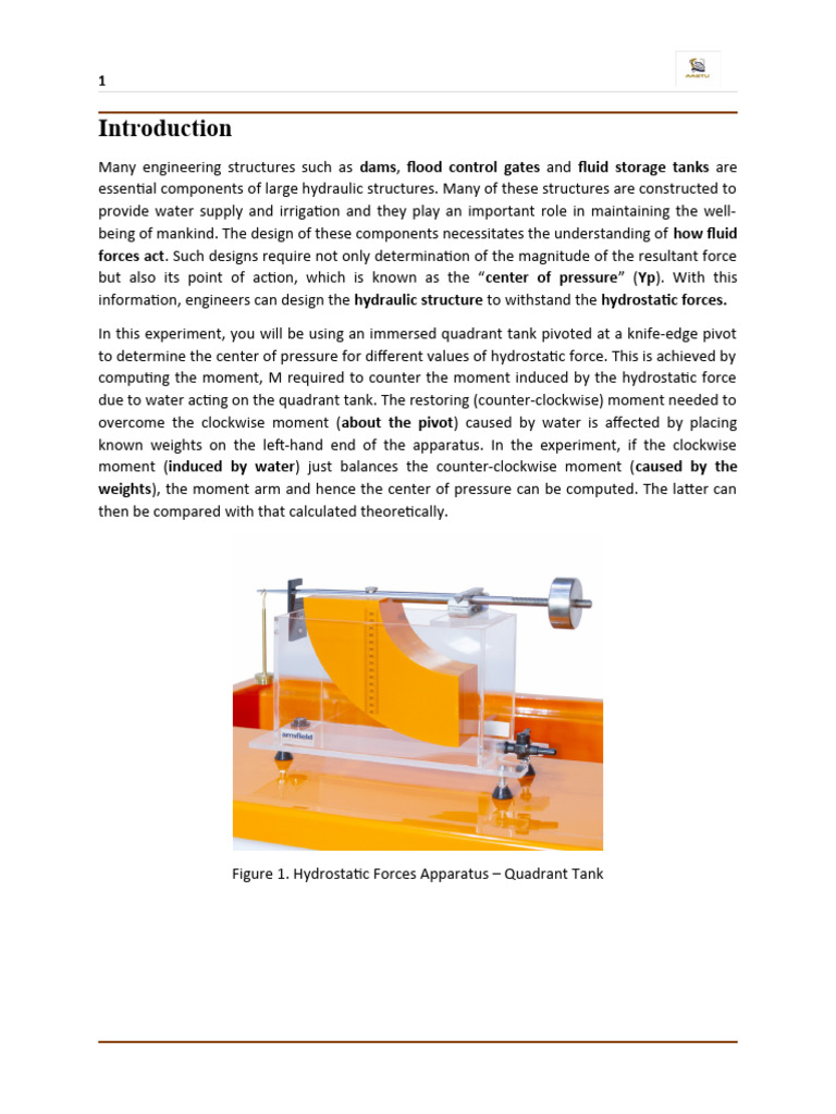 Hydraulics Expt 2 | PDF | Pressure | Weighing Scale