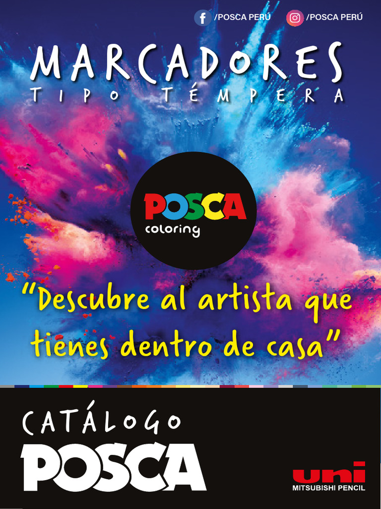 Brochure Posca - 2020 - MKT | PDF | Pinturas | Lápiz
