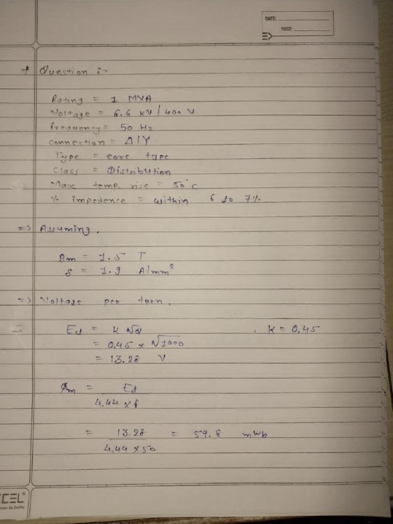 Transformer Calculation Pdf