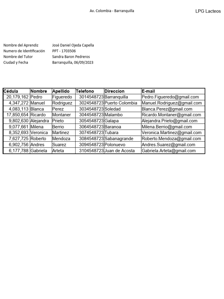 Taller AA1 Excel | PDF | Productos animales | Comida y bebida