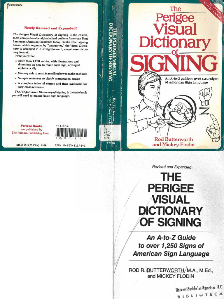 The Perigee Visual Dictionary of Signing | PDF