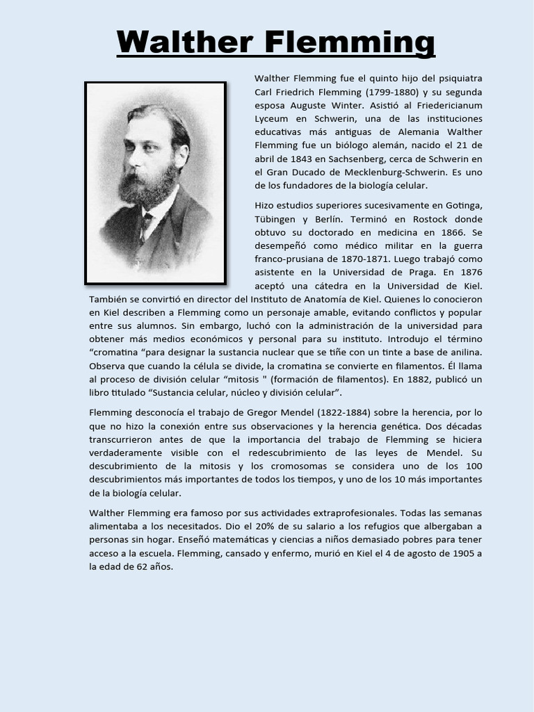 Walther Flemming | PDF | Biología