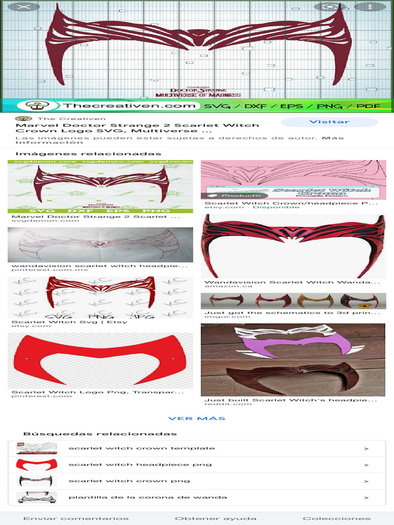 Scarlet Witch Headpiece Pattern - Búsqueda de Google | PDF