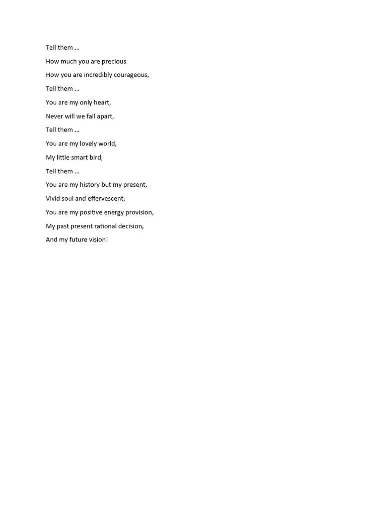 Heartfelt Poem of Love and Courage | PDF | Poetry