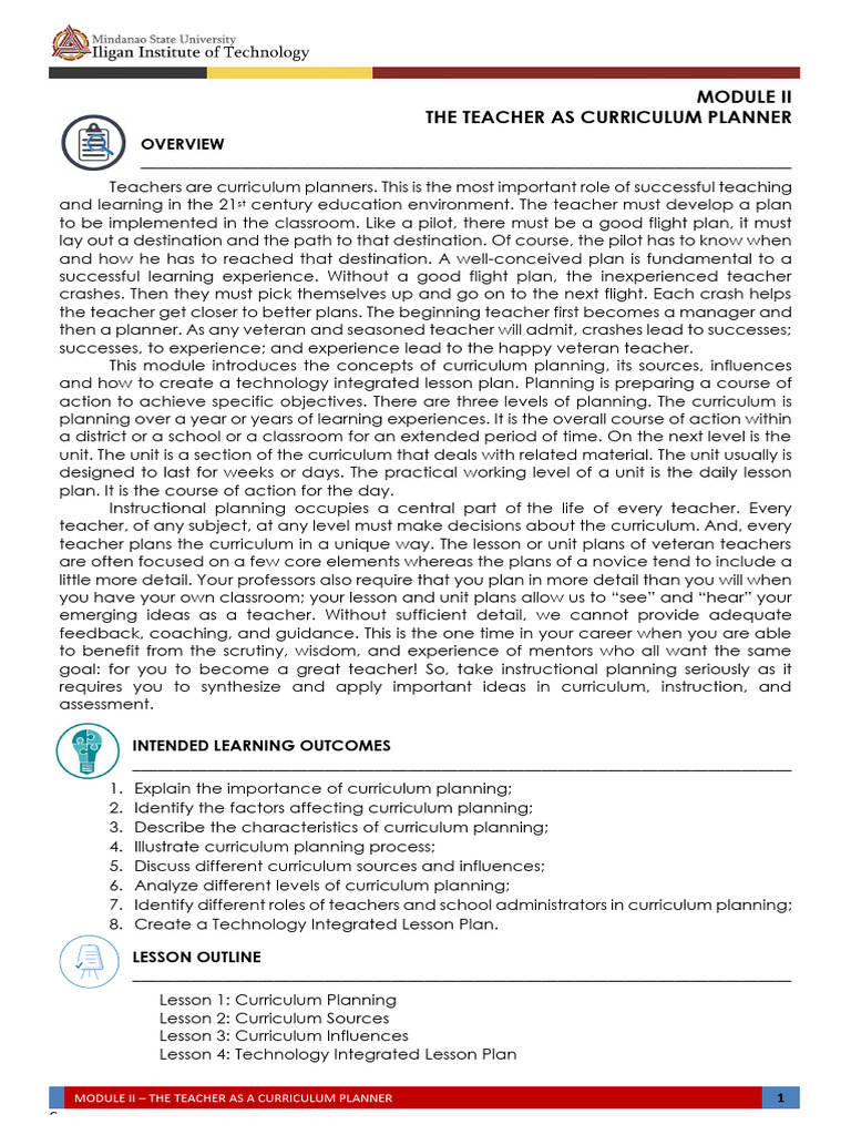 Teacher as Curriculum Planner Essentials | PDF | Curriculum | Teachers
