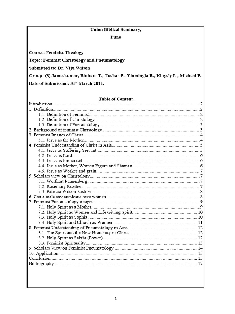 Feminist Christology and Pneumatology | PDF | Sophia (Wisdom) | Christology