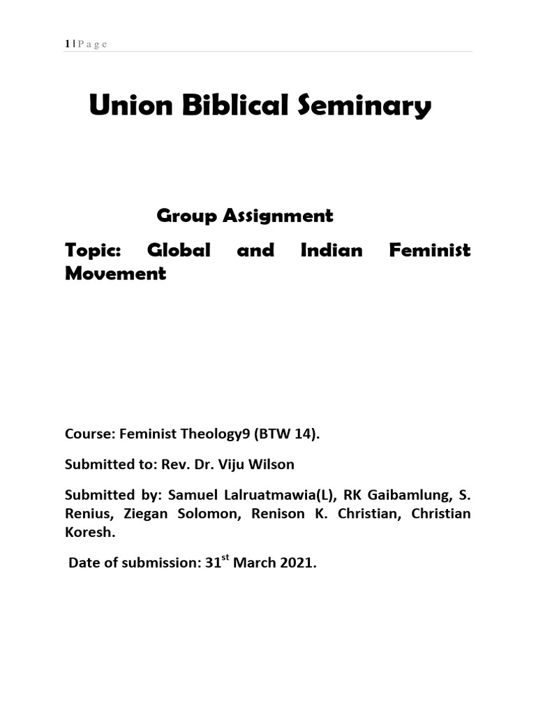 Global and Indian Feminist Movements | PDF | Feminism | Gender Studies