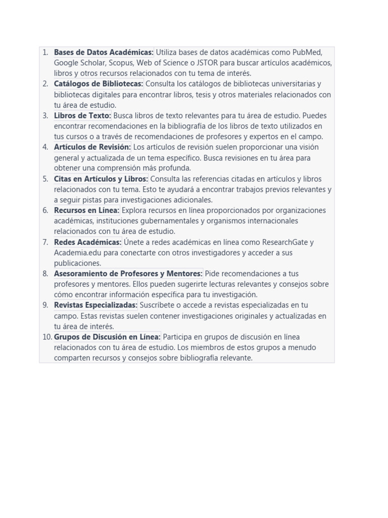 Bases de Datos Académicas | PDF