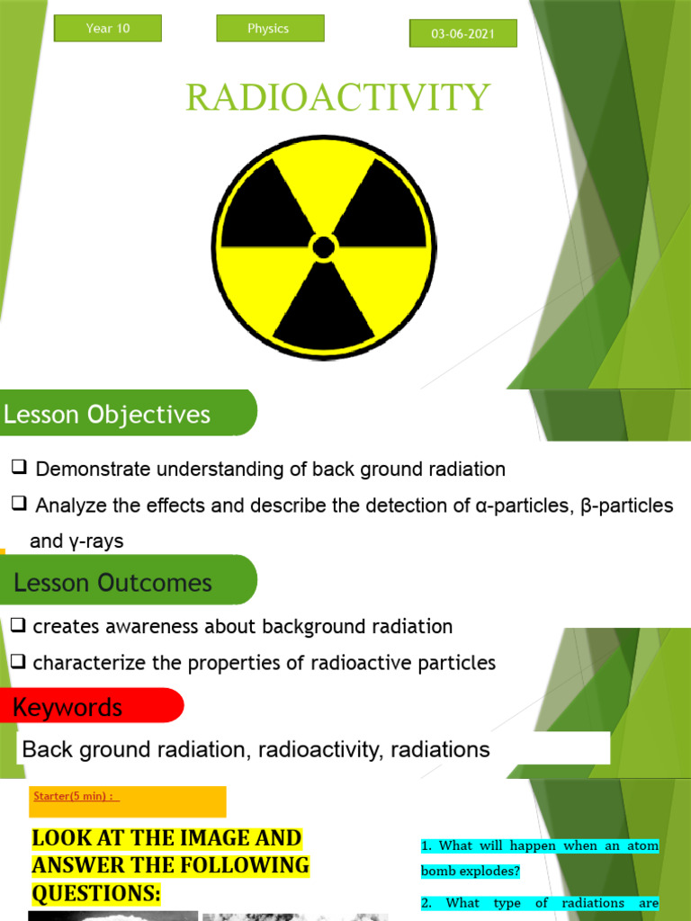 Radioactivity | PDF | Radioactive Decay | Ionizing Radiation