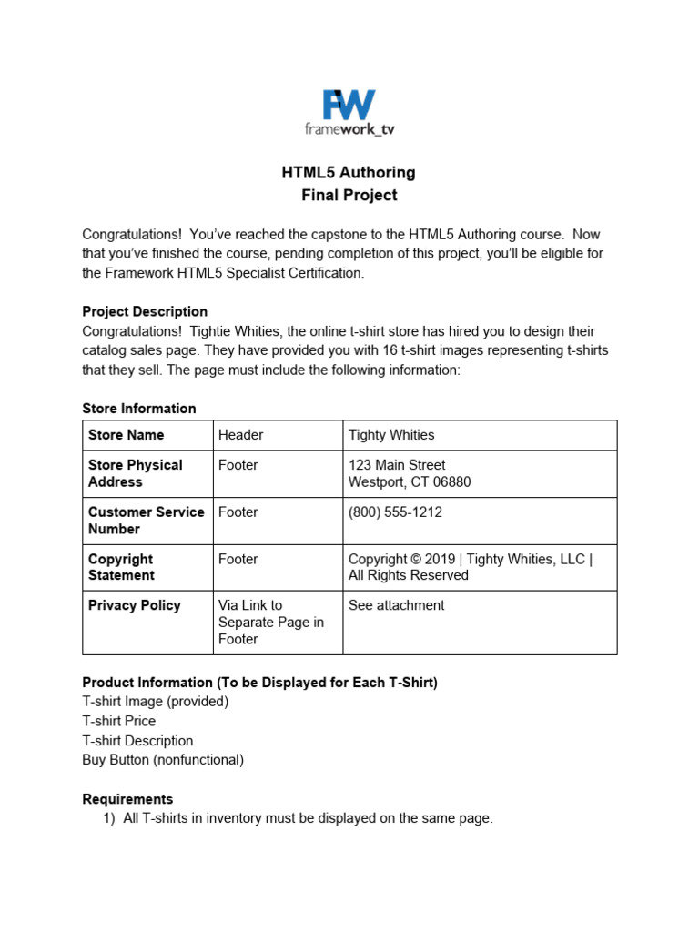 HTML5 Authoring Final Project | PDF | Online And Offline | Privacy