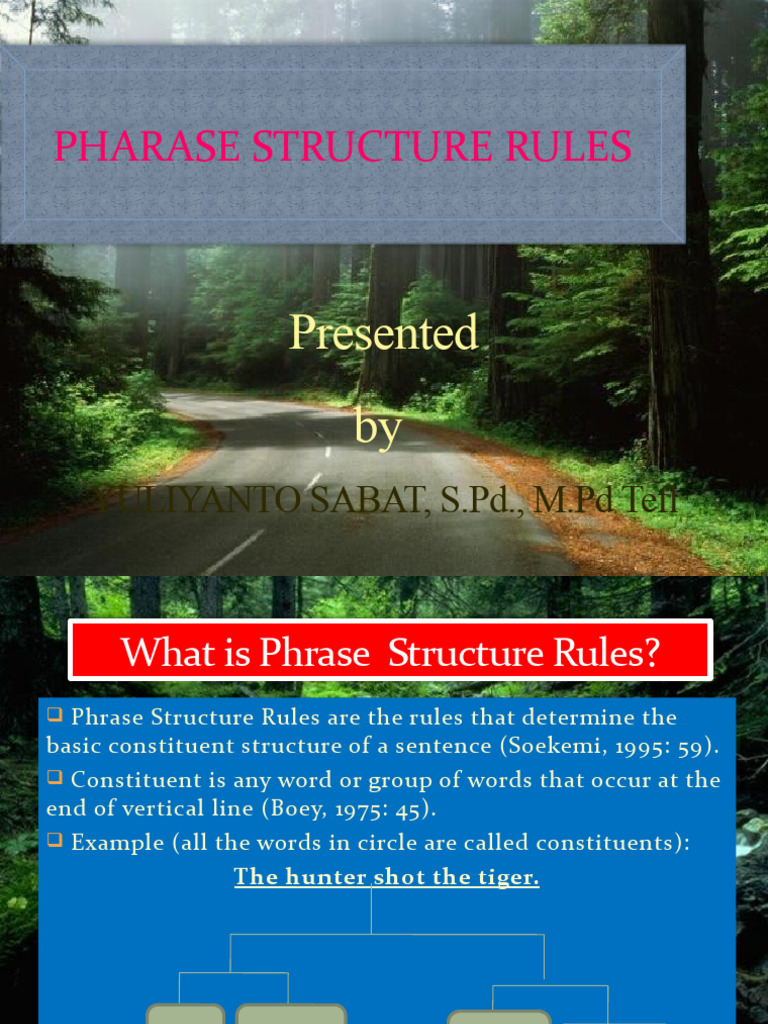 Phrase Structure Rules | PDF | Phrase | Linguistics Phrase Structure Rules | PDF | Phrase | Linguistics