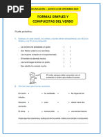 Ejercicios de Verbos Simples y Compuestos | PDF