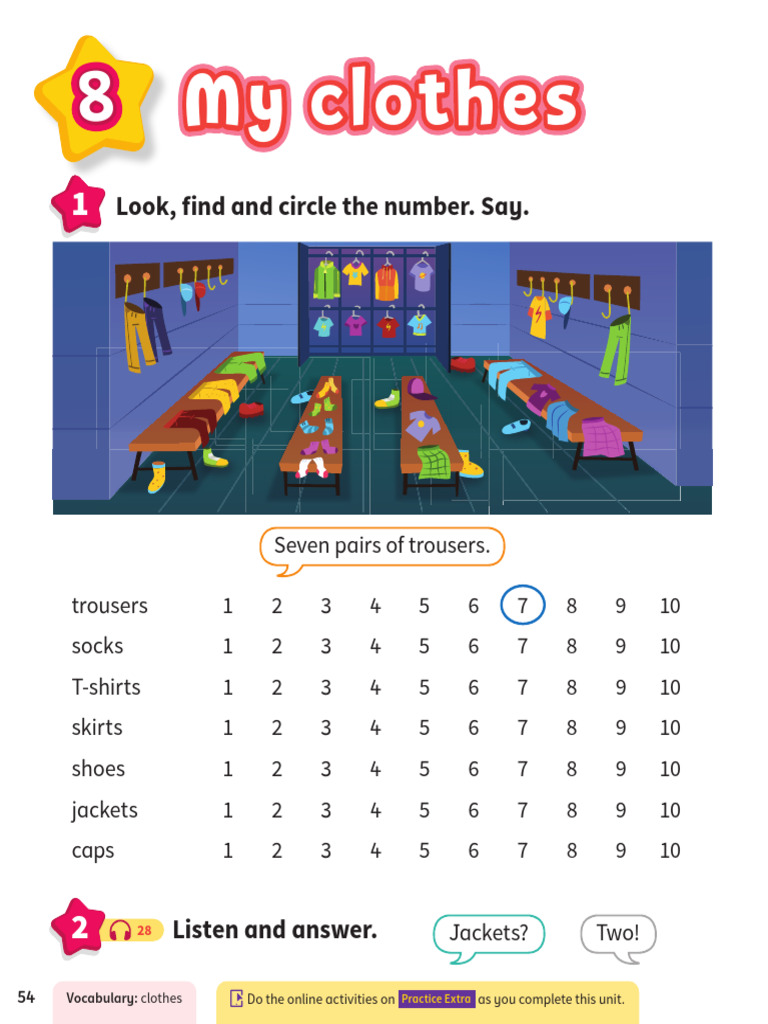 Kids Box New Generation Level 1 Unit 8 AB Sample Content | PDF | Clothing
