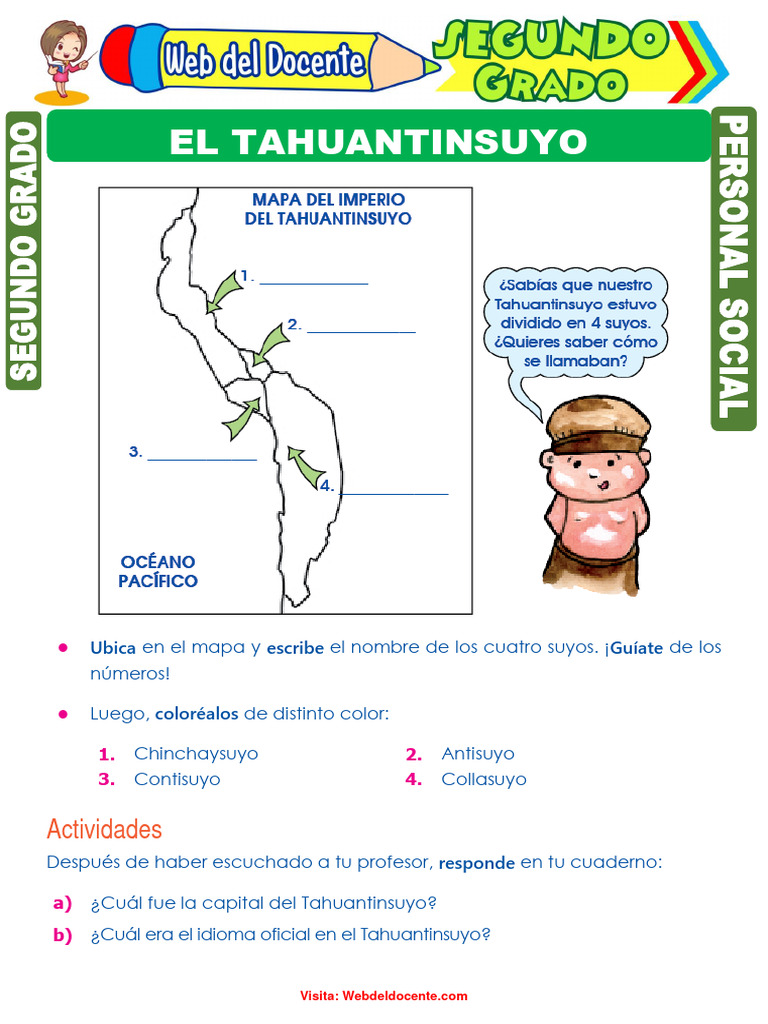 El Tahuantinsuyo para Segundo Grado de Primaria | PDF | Imperio Inca