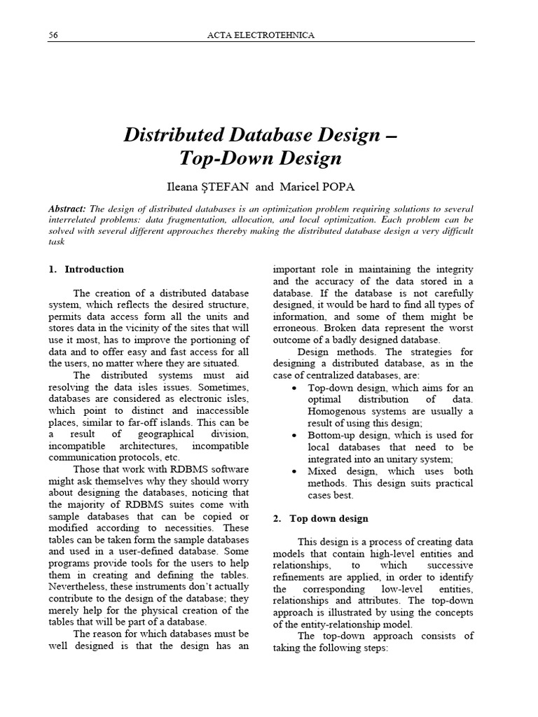 Top Down Design | PDF | Databases | Relational Database