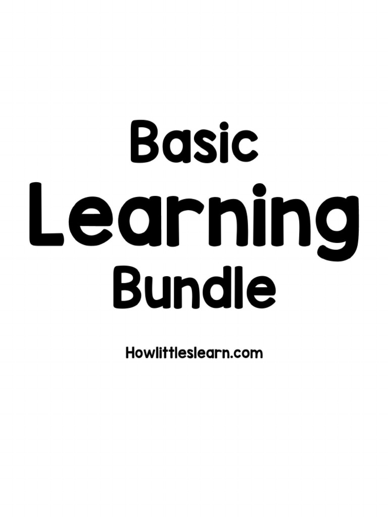 Basic Learning Bundle | PDF