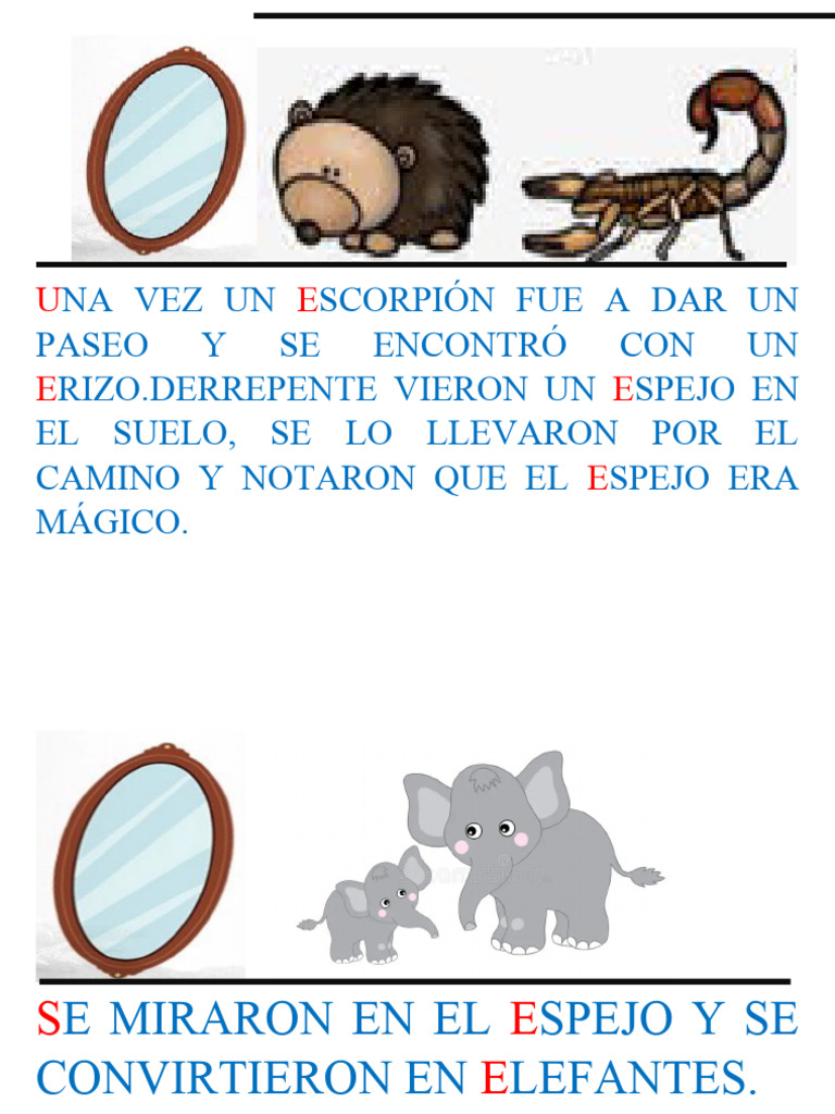 CUENTO DEL ERIZO Y ESCORPION | PDF