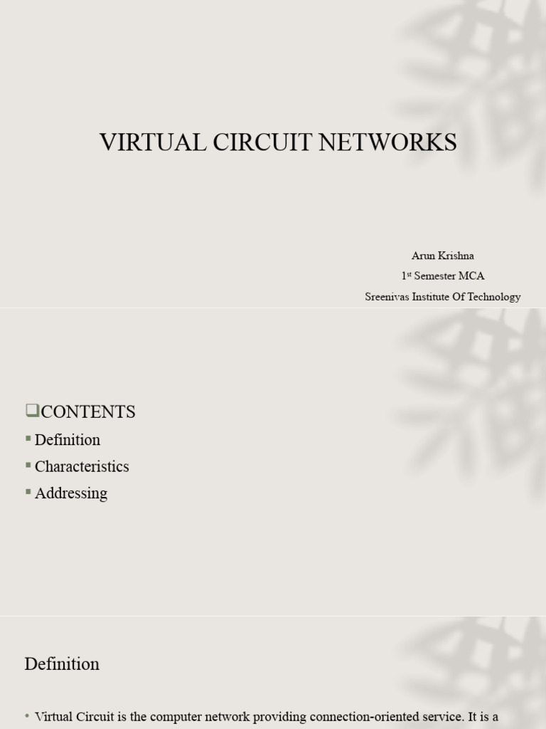 Virtual Circuit Networks | PDF