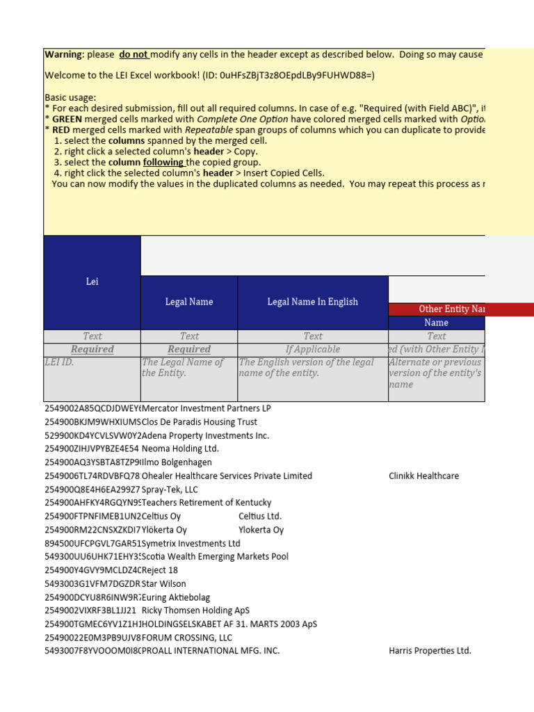 LEI Entity Information Overview | PDF | Limited Partnership ...