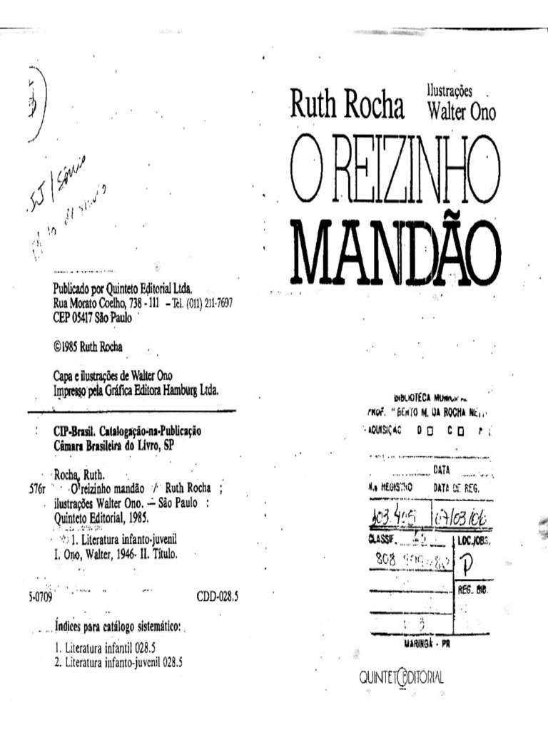 Ruth Rocha - O Reizinho Mandão | PDF