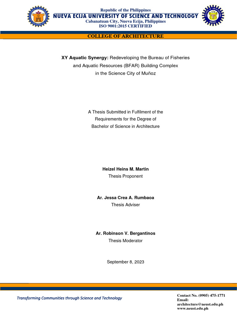 Redevelopment of BFAR Building Complex Martin Heizel Heins | PDF ...