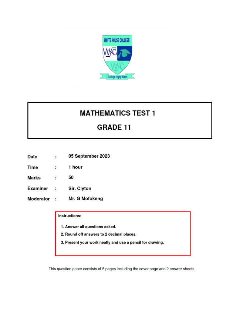 GR 11 Test | PDF