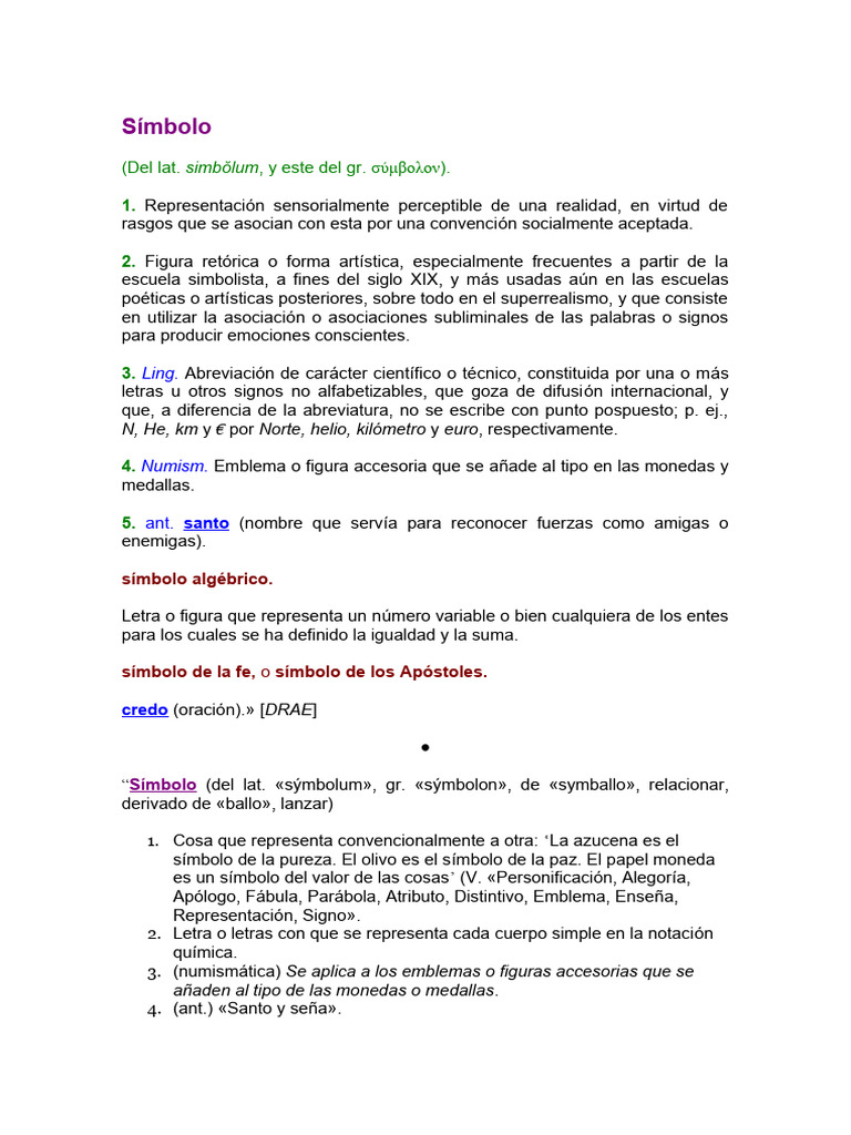 Símbolo | PDF | Semiótica | Los símbolos