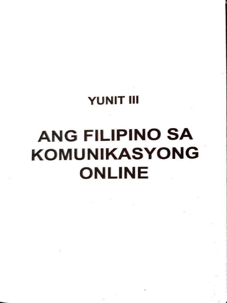 Inobasyon Sa Wikang Filipino (Yunit III) | PDF
