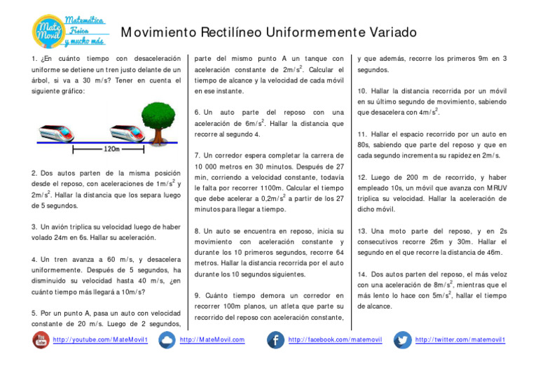mruv-problemas-propuestos-pdf_compress | PDF