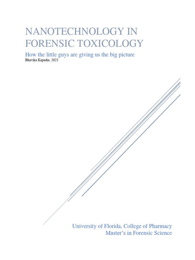 Nanotechnology in Forensic Toxicology: How The Little Guys Are Giving Us The Big Picture | PDF ...