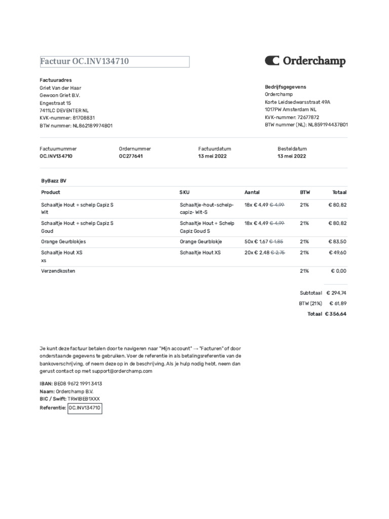 Invoice-OC INV134710 | PDF