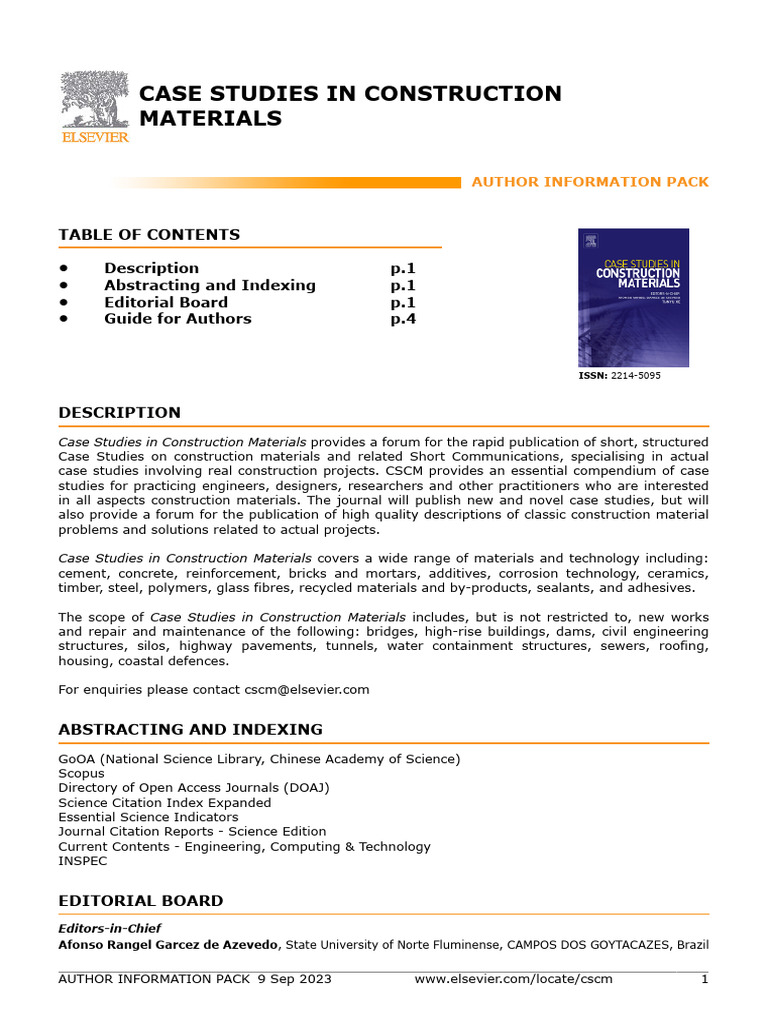 Author Info for Case Studies Journal | PDF | Academic Journal | Gender
