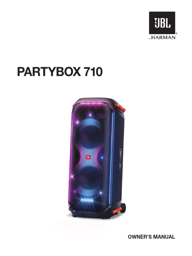 JBL PartyBox 710 Owner's Manual | PDF | Electromagnetic Interference ...
