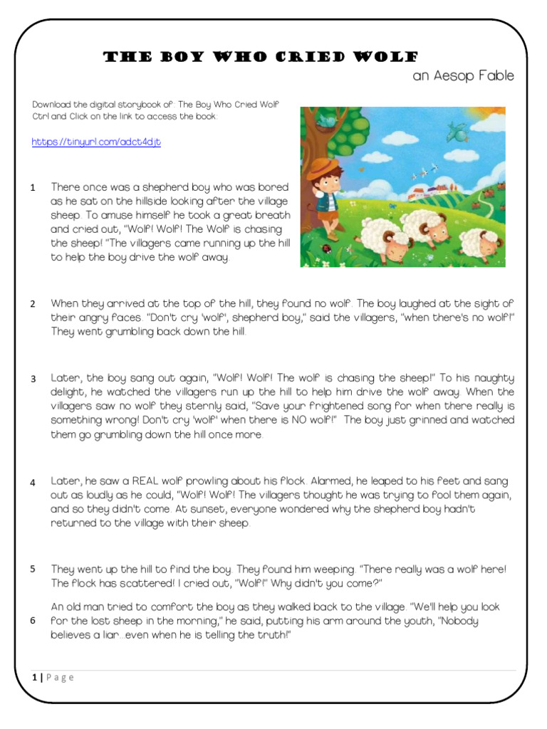 The Boy Who Cried Wolf FIN | PDF | Shepherd | Sheep