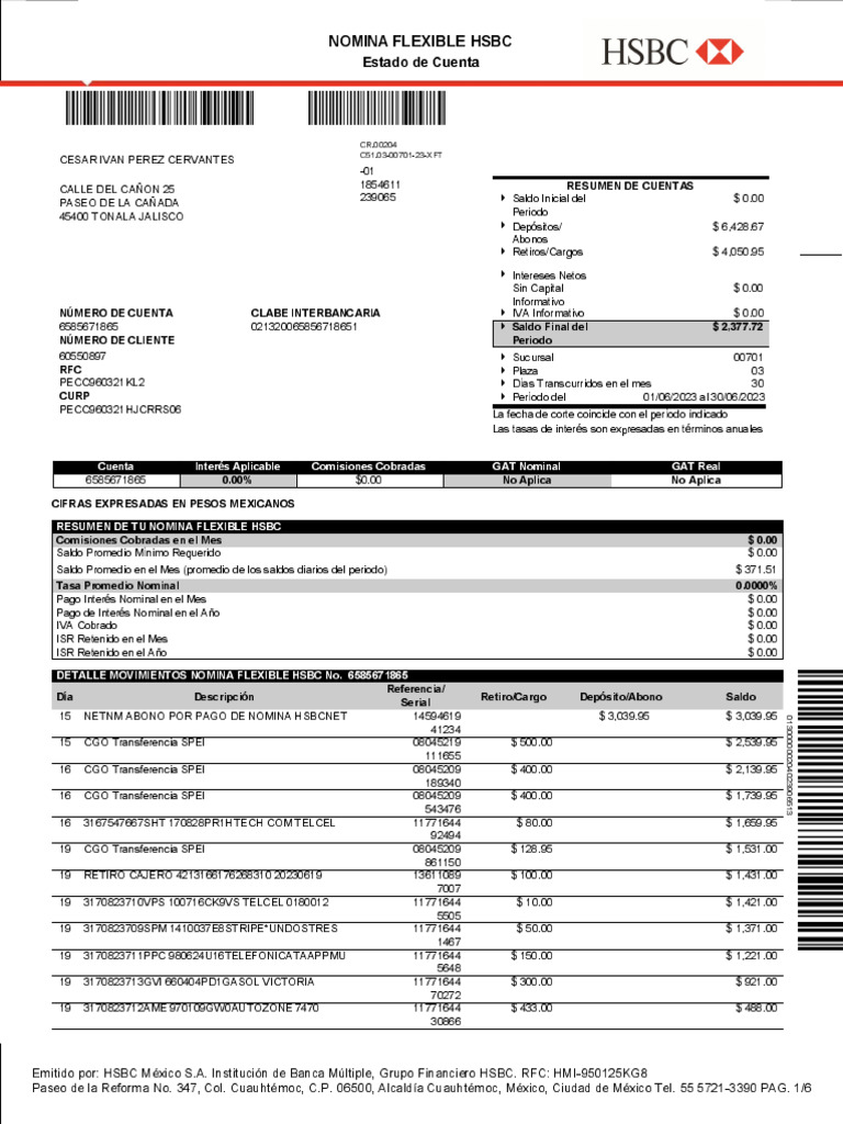 2023 06 30 - Estado de Cuenta | PDF | Latin Script | Western Calligraphy