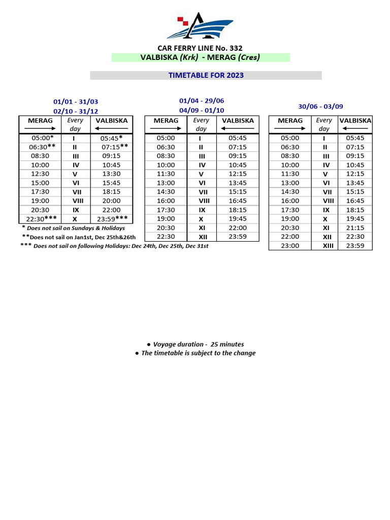 Valbiska (KRK) - Merag (Cres) | PDF